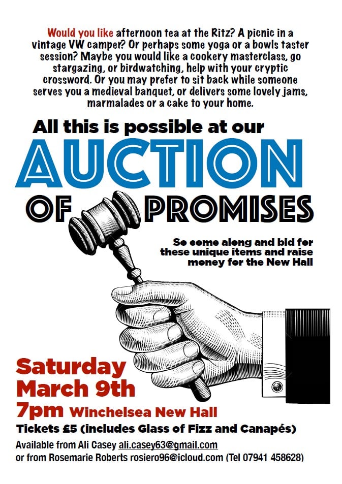 AUCTION OF PROMISES – Saturday 9th March - Winchelsea